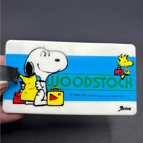 Peanuts | Other | Vintage Peanuts Snoopy Woodstock Luggage Tag | Poshmark